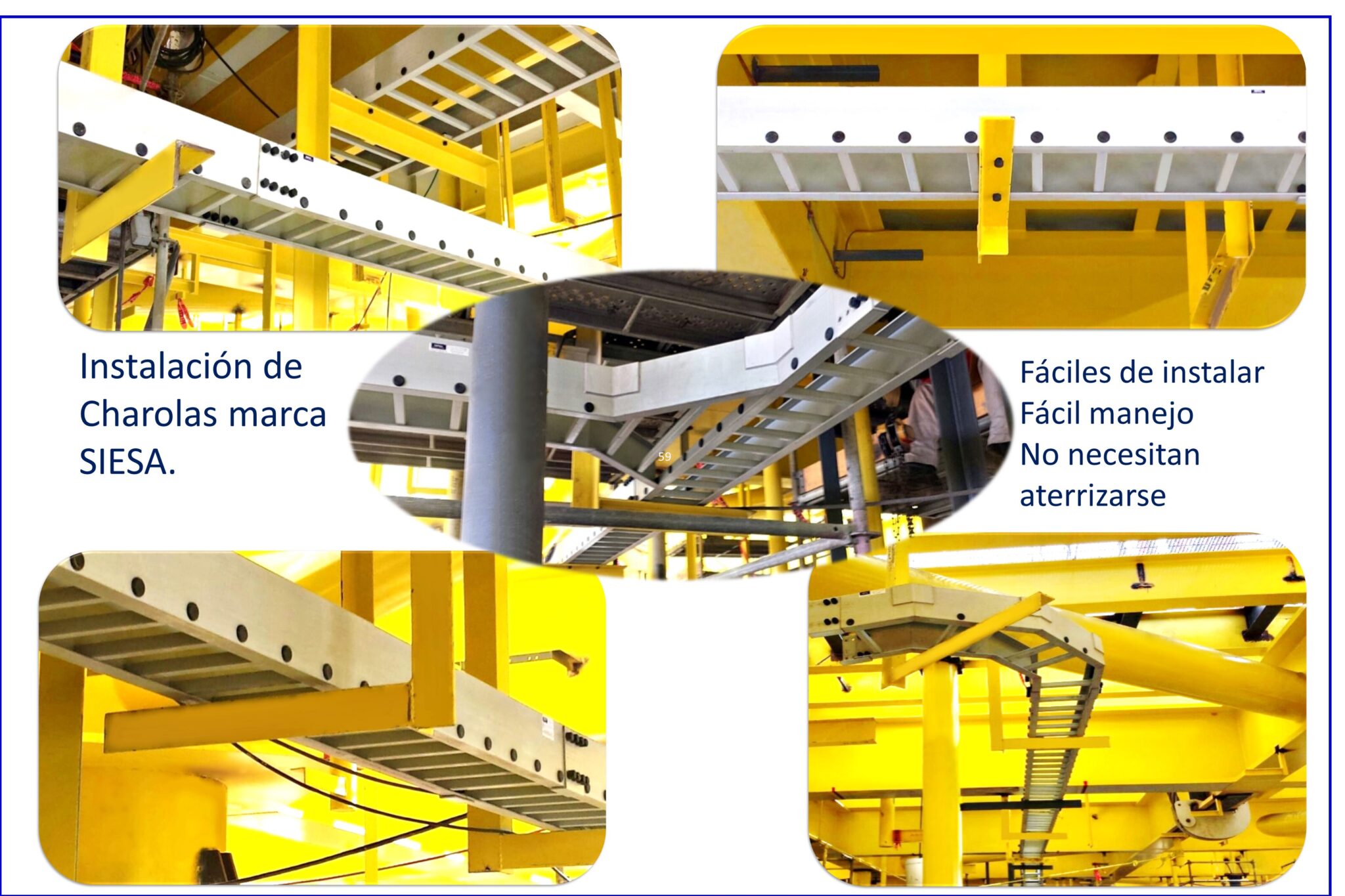 Charolas portacables - Organización Esencial